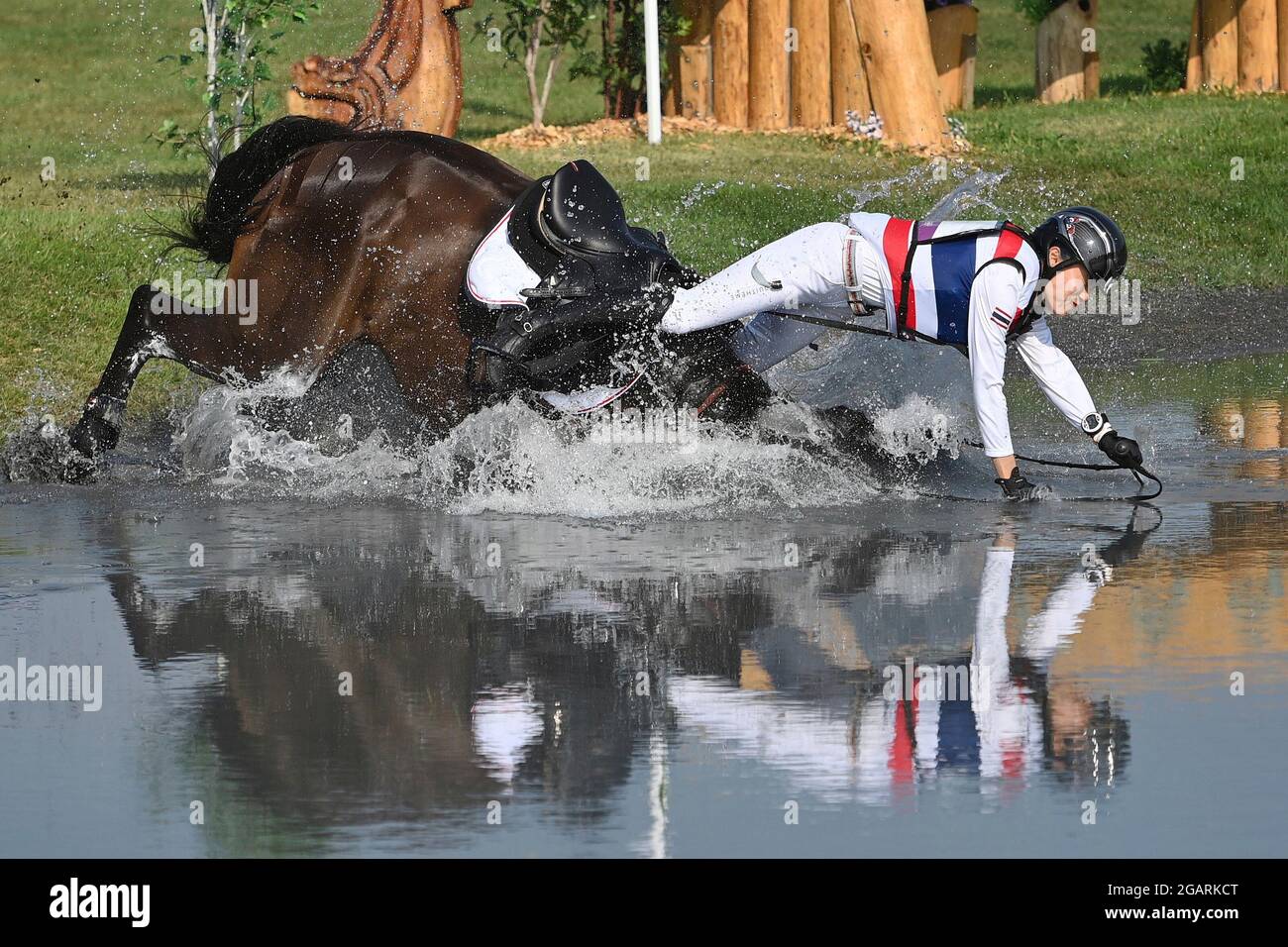 Tokyo, Japan. 01st Aug, 2021. Arinadtha CHAVATANONT (THA) falls at the ...
