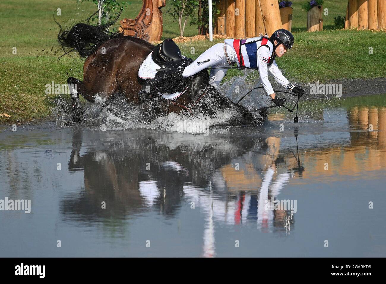 Tokyo, Japan. 01st Aug, 2021. Arinadtha CHAVATANONT (THA) falls at the ...