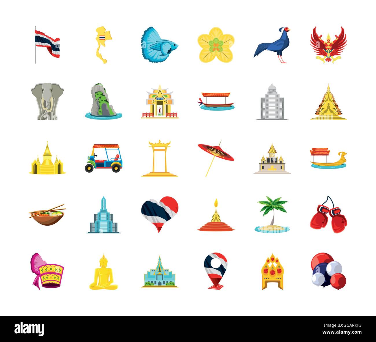 set of thailand country Stock Vector Image & Art - Alamy