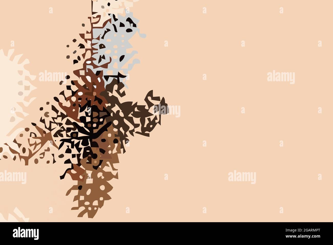 Brown background. Abstract vector. Modern geometric design. 2D ...