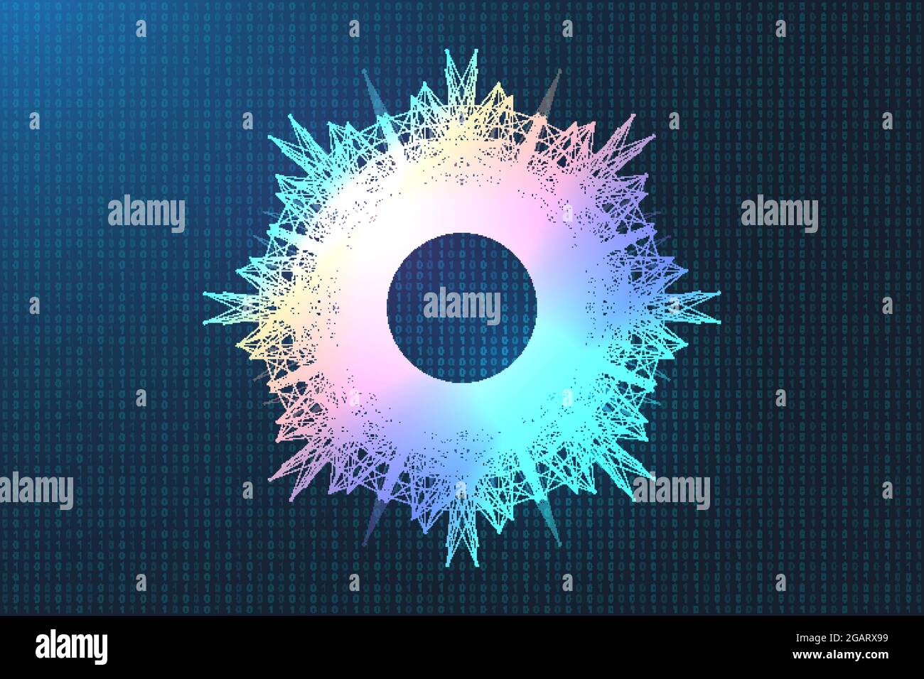 Quantum computer innovation technology concept. Sphere explosion ...