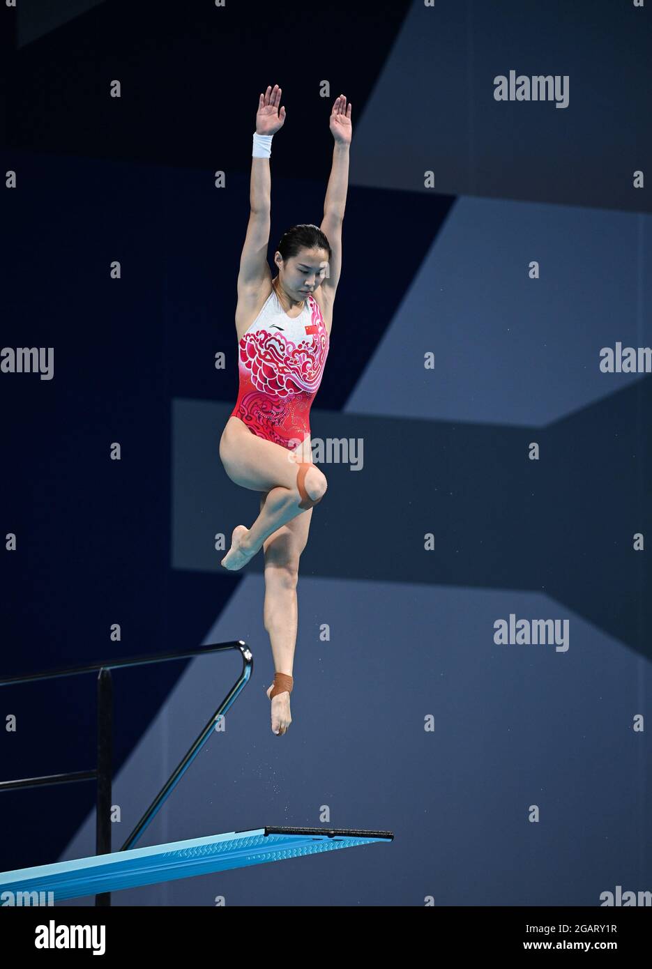 Tokyo, Japan. 1st Aug, 2021. Wang Han of China competes during the ...