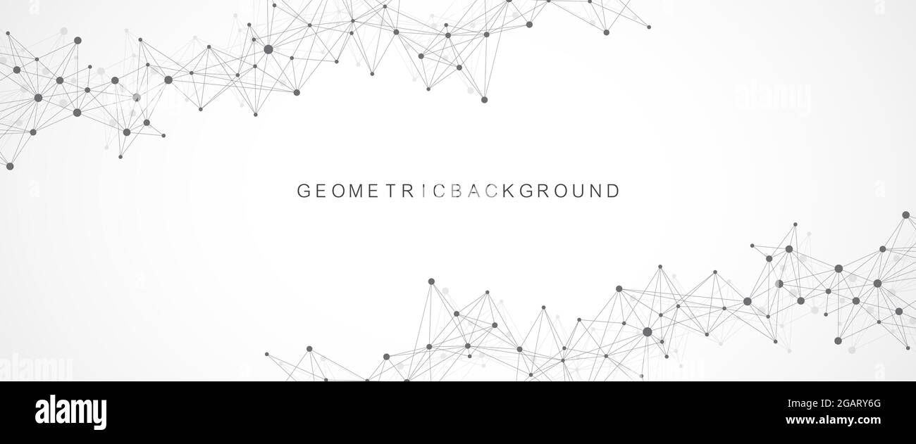 Vector illustration connections of lines and points banner template for ...