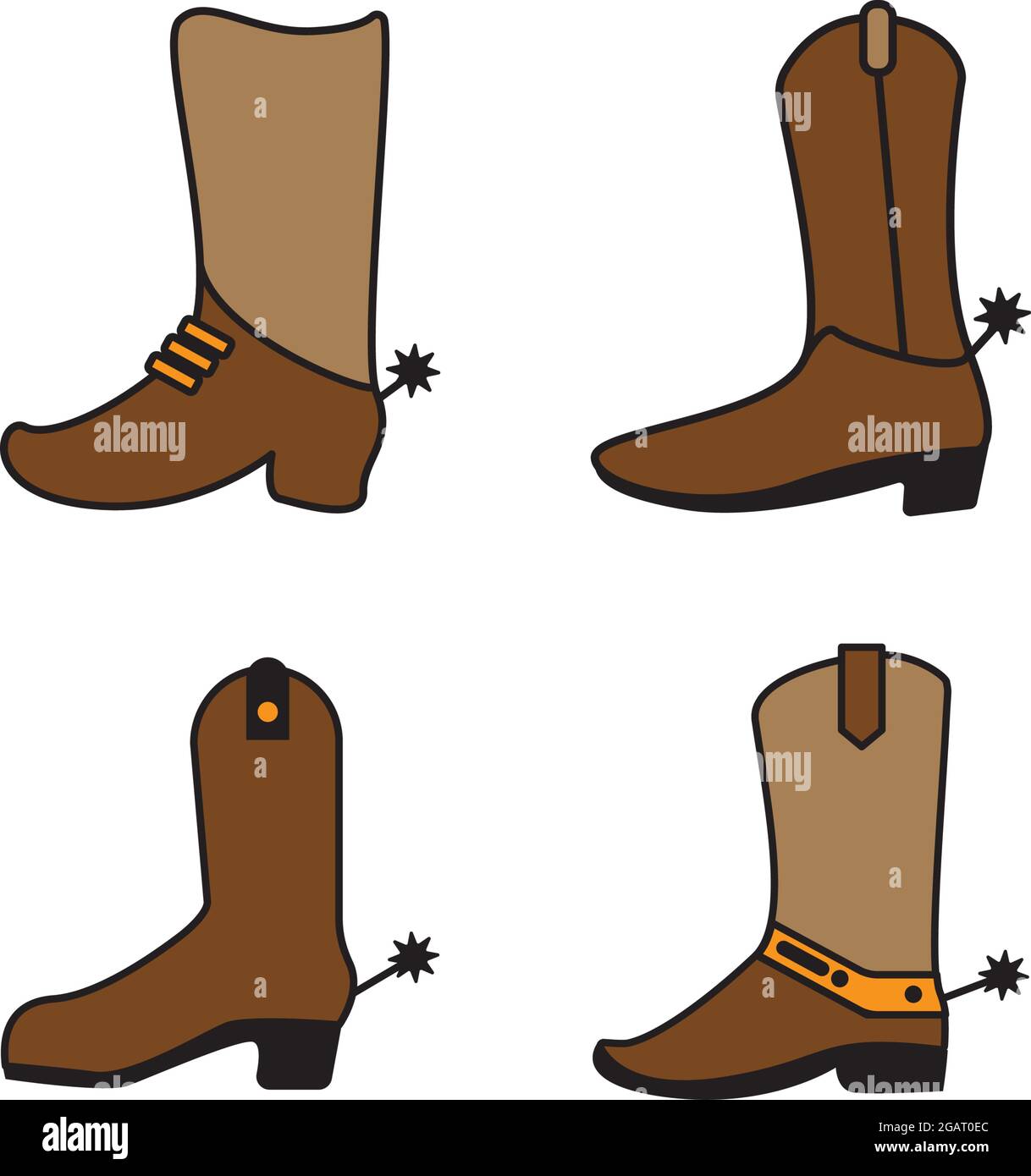 Cowboy boot template hi-res stock photography and images - Alamy