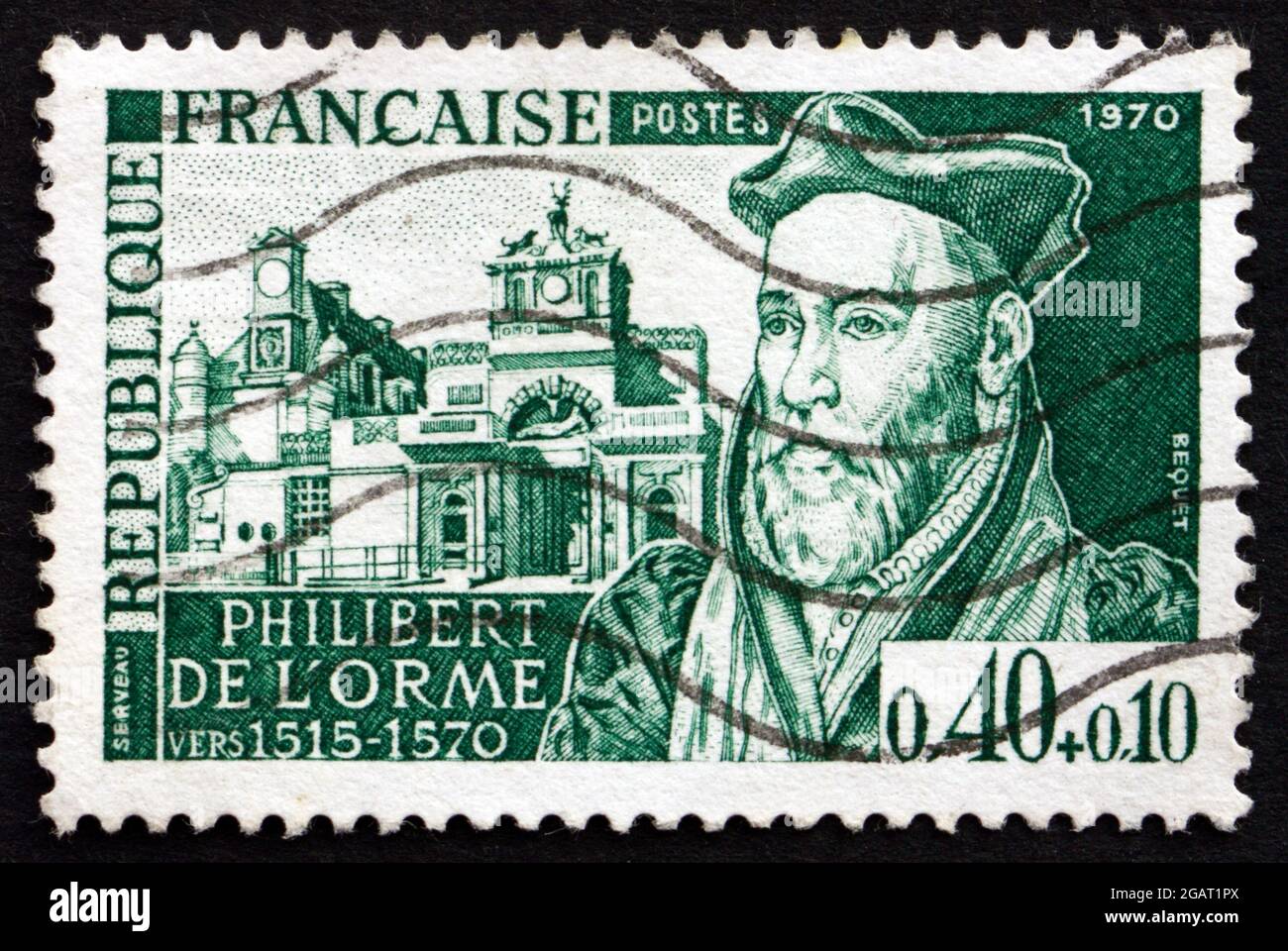 FRANCE - CIRCA 1970: a stamp printed in the France shows Philibert ...