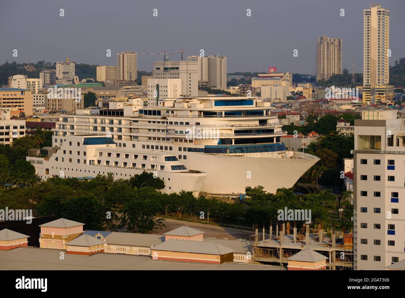 Indonesia Batam - View to Pacific Palace Hotel - Harbour Bay Stock ...