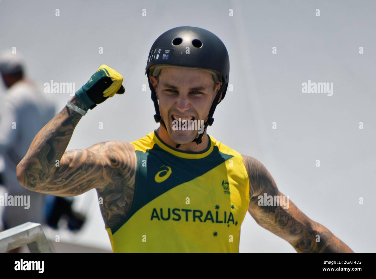 Tokyo, Japan. 01st Aug, 2021. Australia's Logan Martin performs during ...
