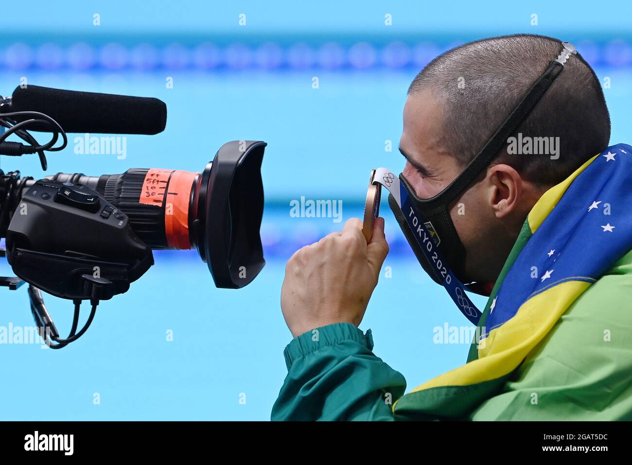 01 August 2021, Japan, Tokio: Swimming: Olympics, men, 50m freestyle ...
