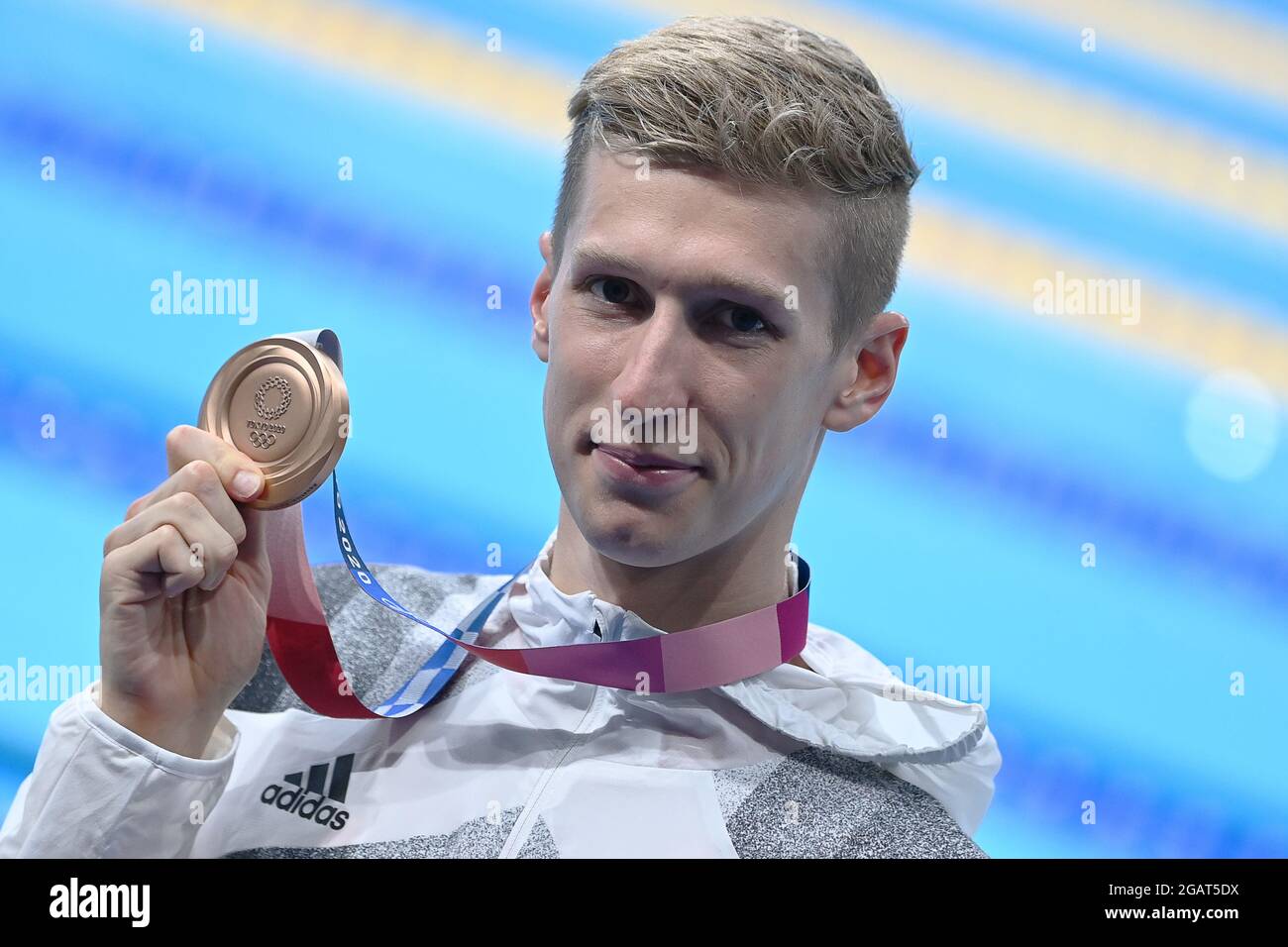 01 August 2021, Japan, Tokio: Swimming: Olympics, 1500 m freestyle, men ...