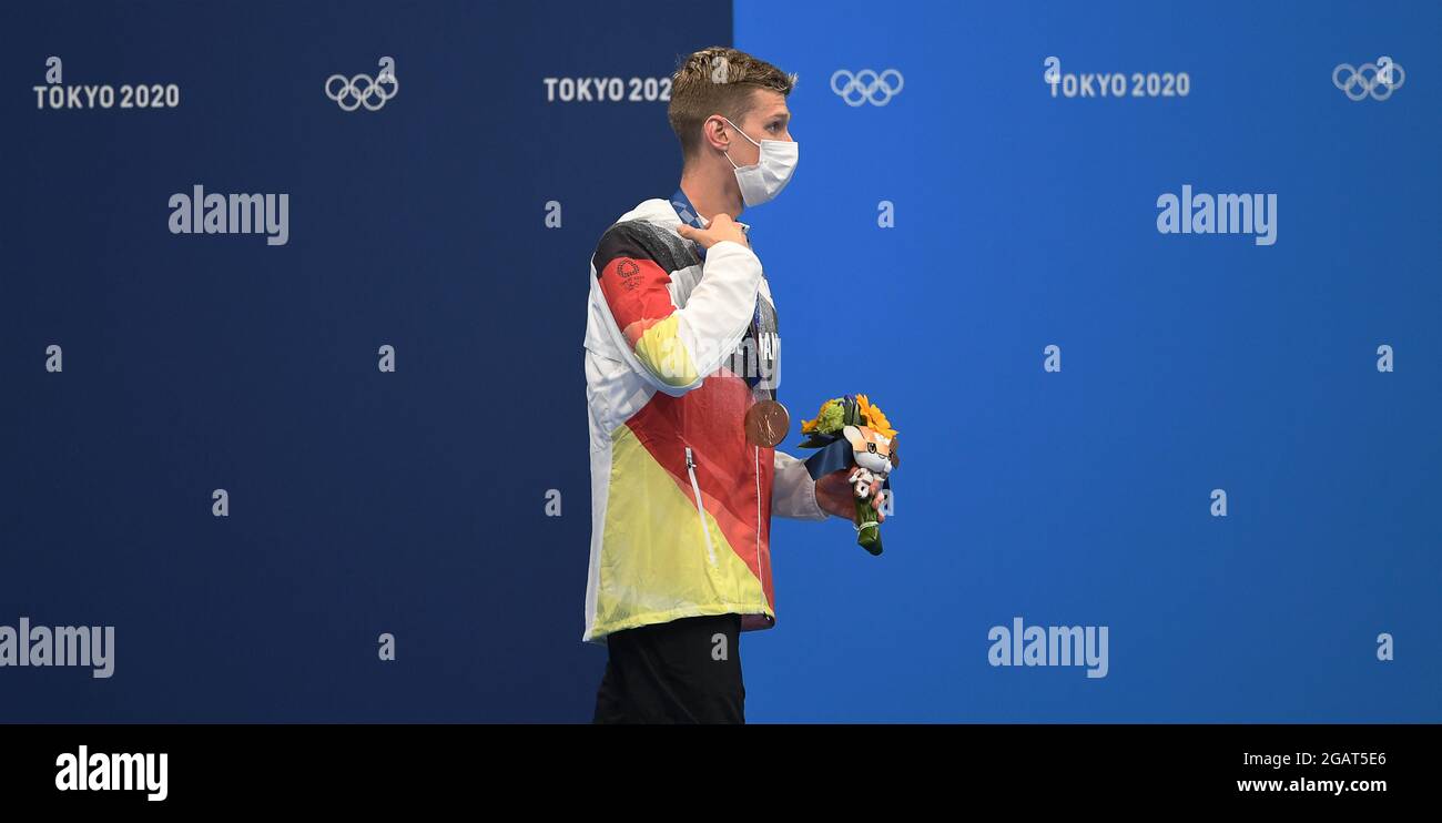 01 August 2021, Japan, Tokio: Swimming: Olympics, 1500 m freestyle, men ...