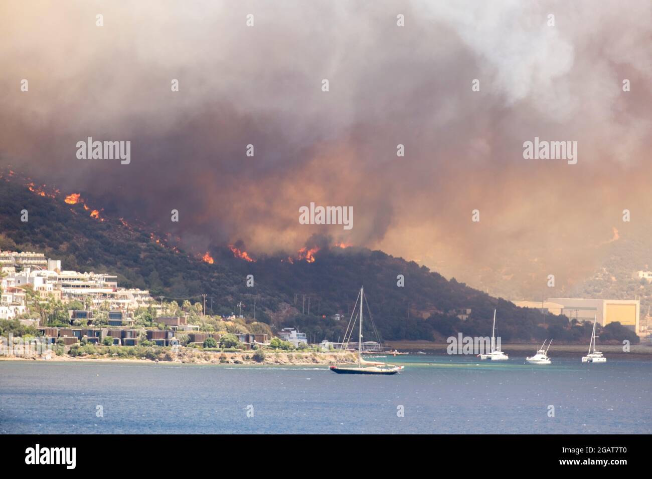 Breaking news: Flames and smoke from wildfires cover the landscape ...