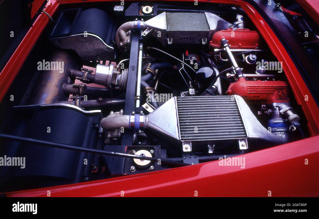 Ferrari 288 GTO on test at the Ferrari Fiorano test track near ...