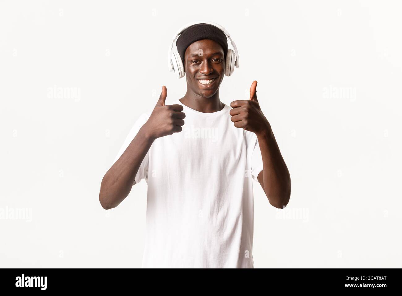 Satisfied african guy enjoying music hi-res stock photography and ...