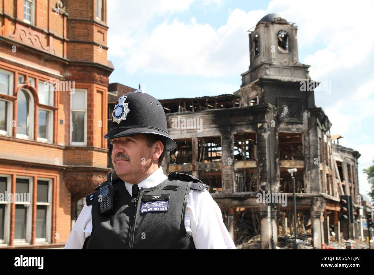 Damage caused by riot and looting in Tottenham, London, UK. August 2011 ...