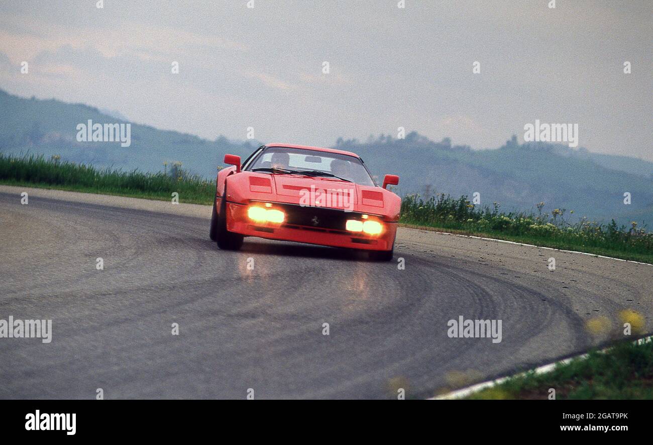 Ferrari 288 GTO on test at the Ferrari Fiorano test track near ...