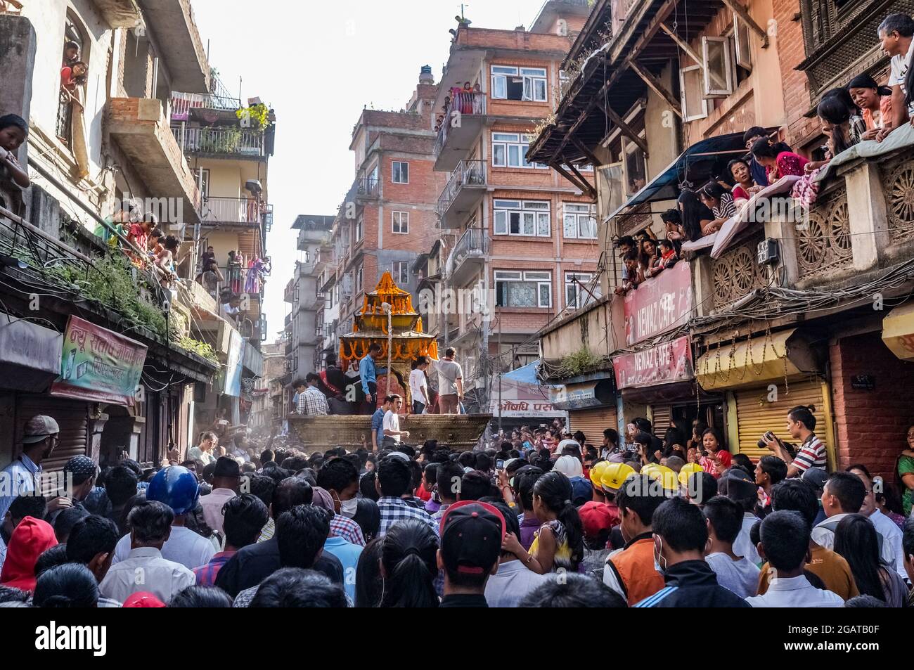 Kumari Jatra, the chariot procession of Kumari during the Indra Jatra ...