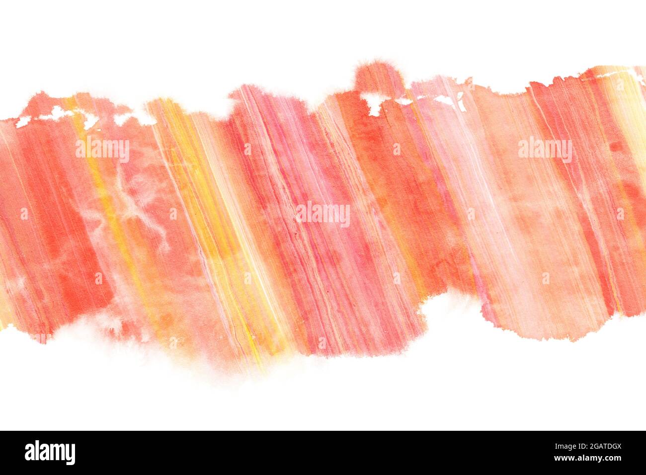 pastel color red and yellow line, natural grunge watercolor hand paint ...