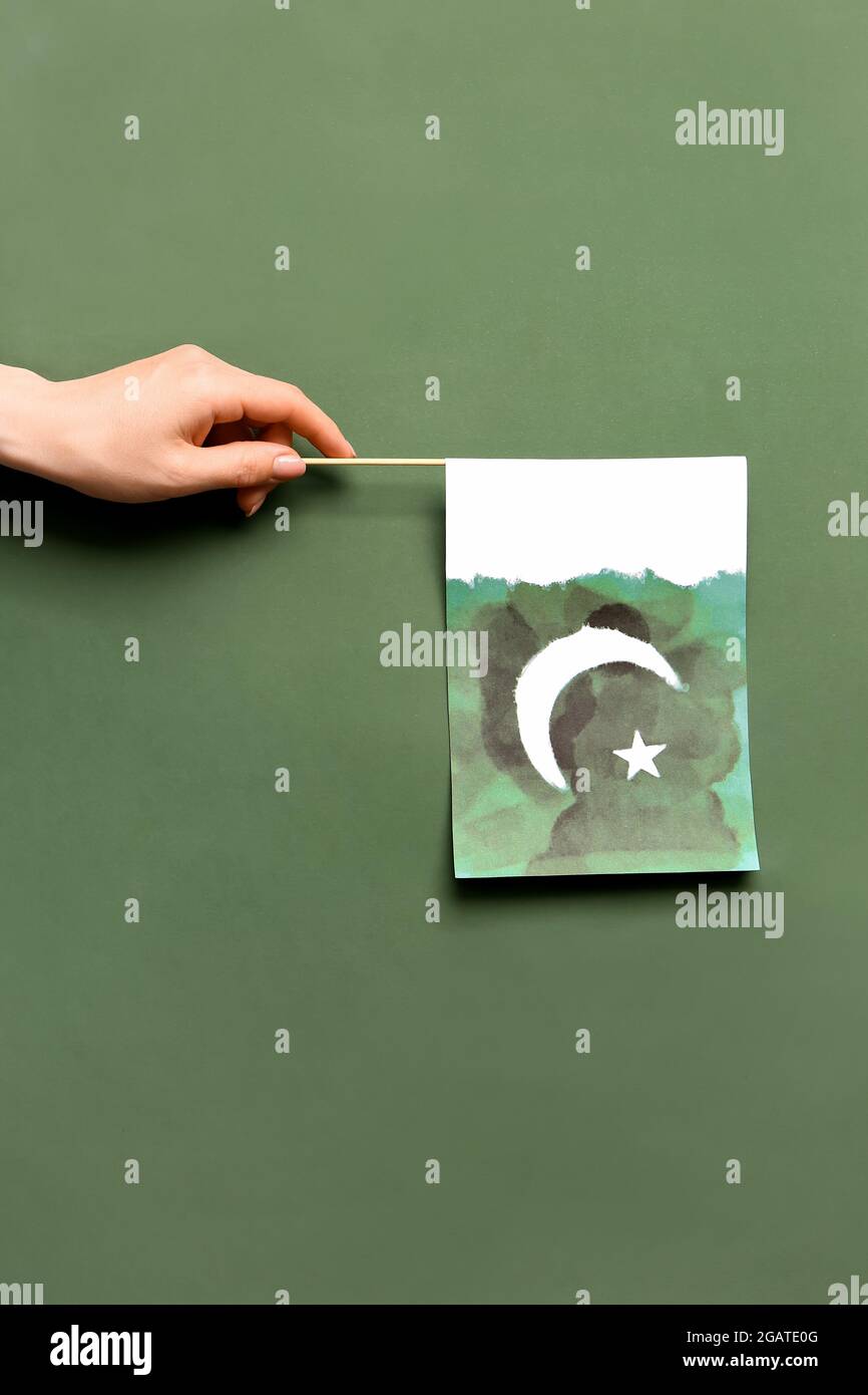 Female hand pakistan flag hi-res stock photography and images - Alamy