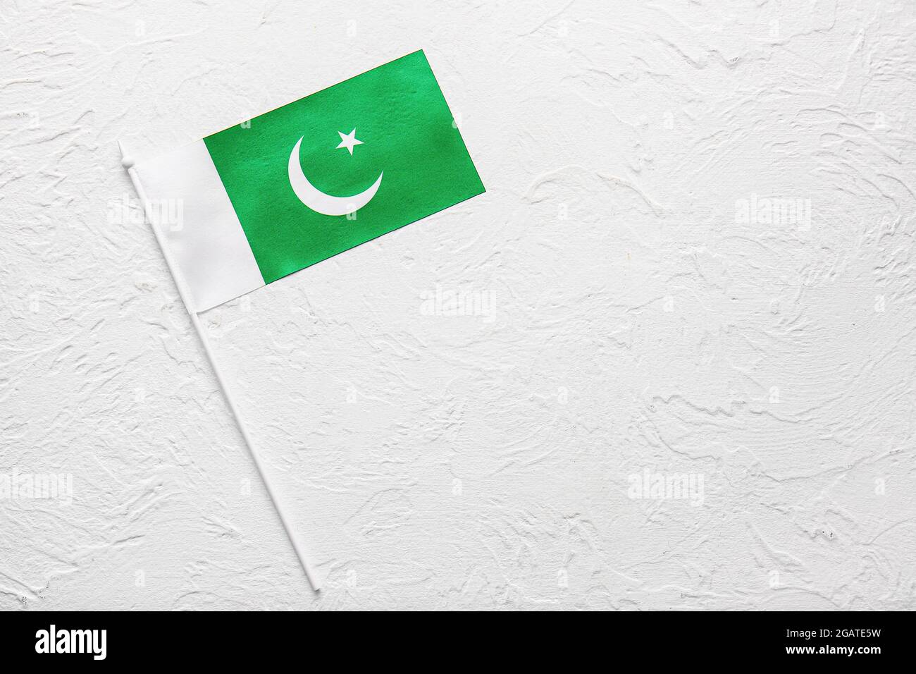 Pakistan flag on light background Stock Photo - Alamy