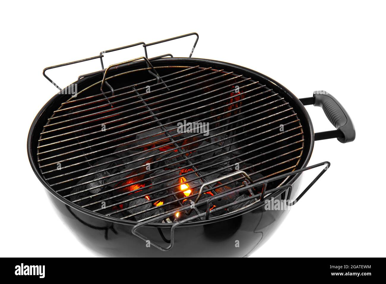 Modern barbecue grill on white background Stock Photo - Alamy
