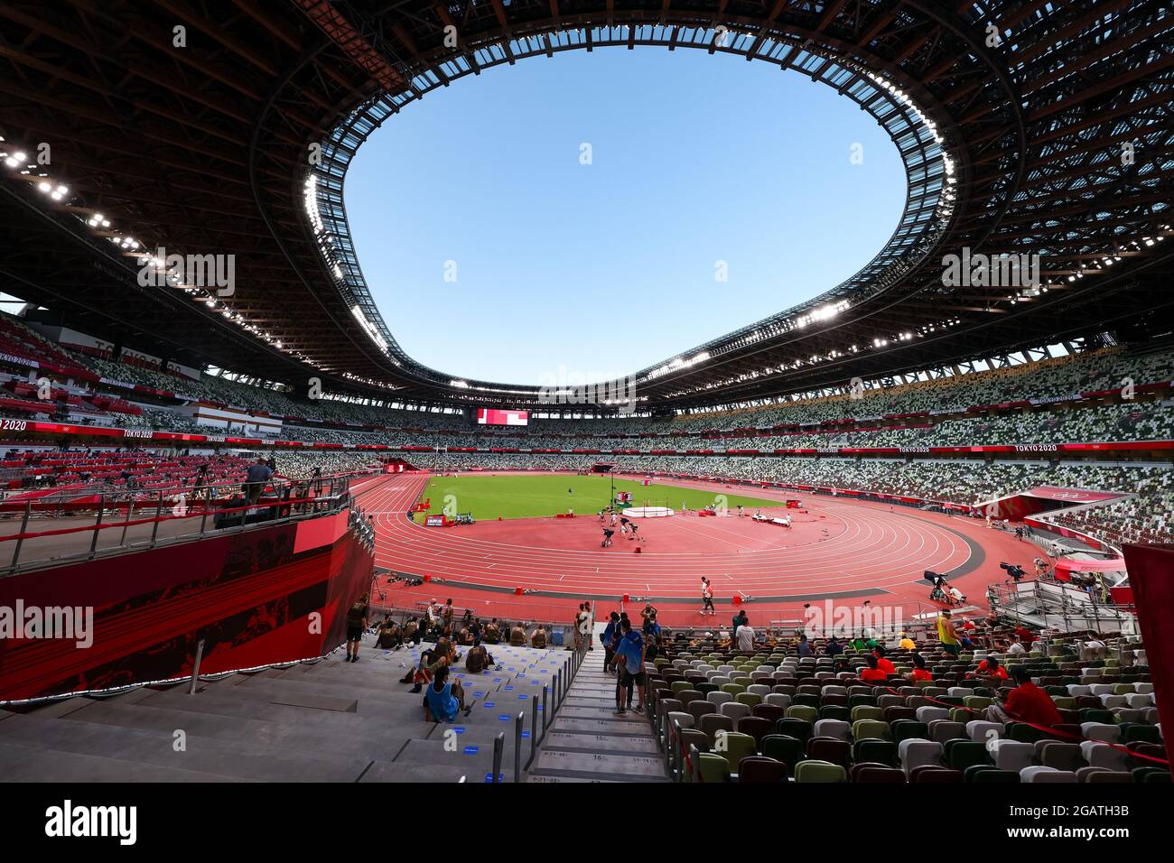 Tokyo, Japan, 1 August, 2021. General view of Olympic Stadium before ...