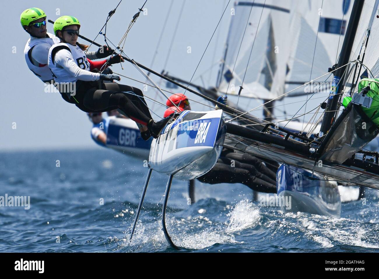 Kanagawa, Japan. 1st Aug, 2021. Samuel Albrecht and Gabriela Nicolino ...