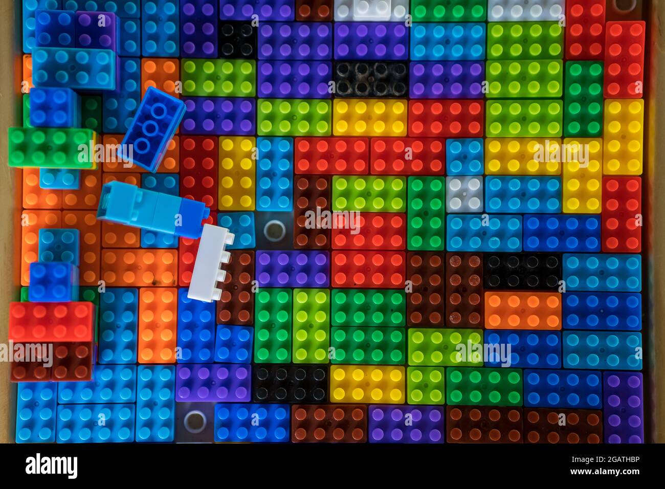 Colorful toy bricks childrens hi-res stock photography and images - Alamy