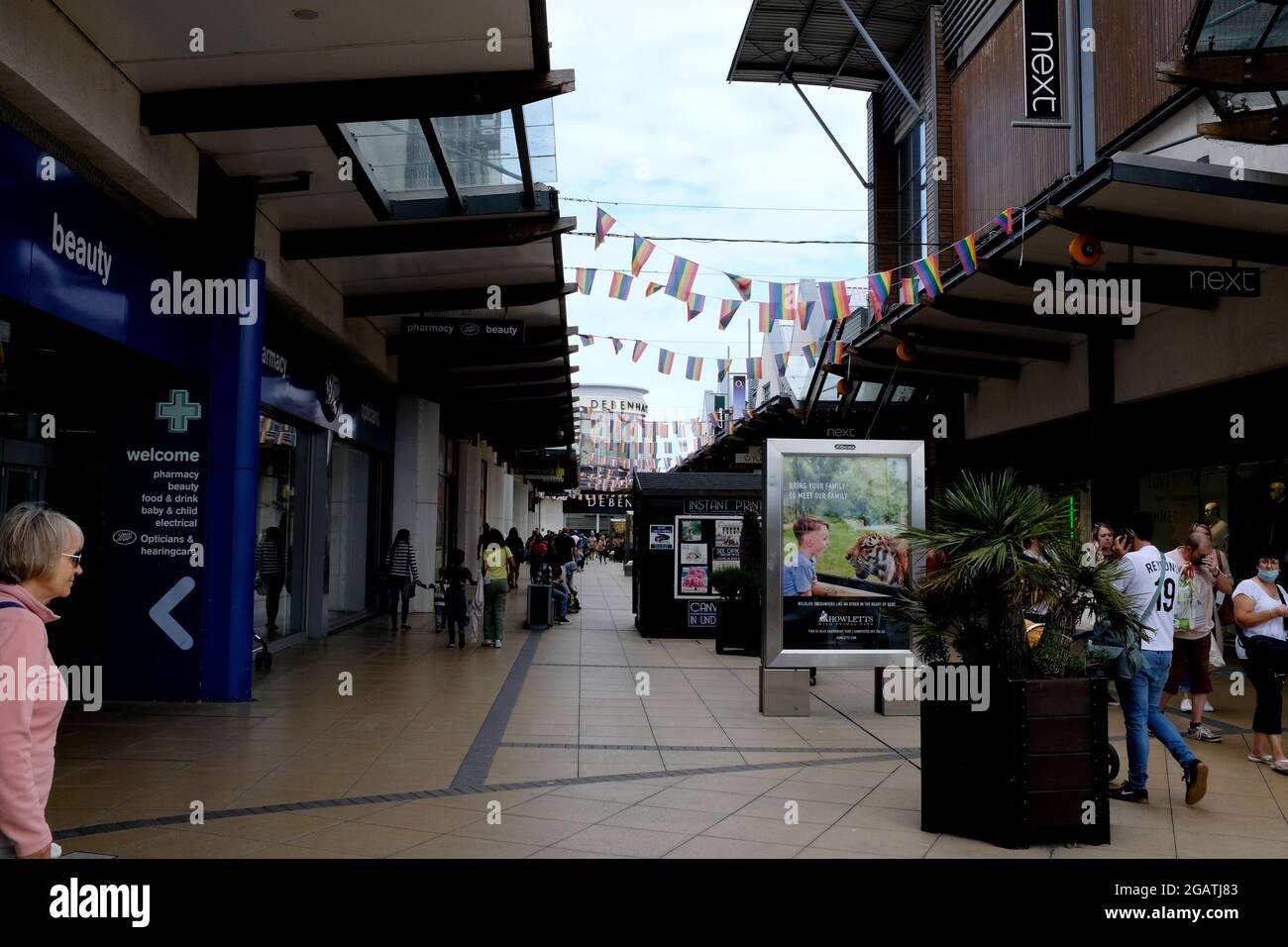 westwood cross shopping complex in east kent uk july 2021 Stock Photo - Alamy