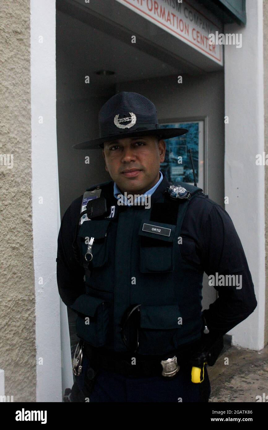 The Old Town Police patrolling tourist areas in old San Juan, Puerto ...