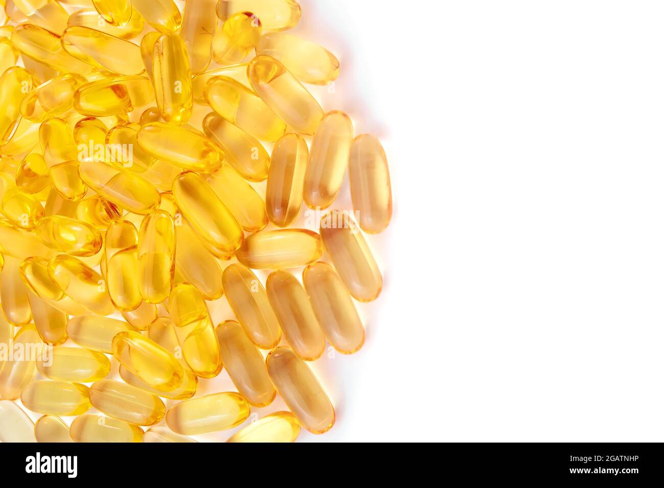 fish oil omega 3 on white background texture Stock Photo - Alamy