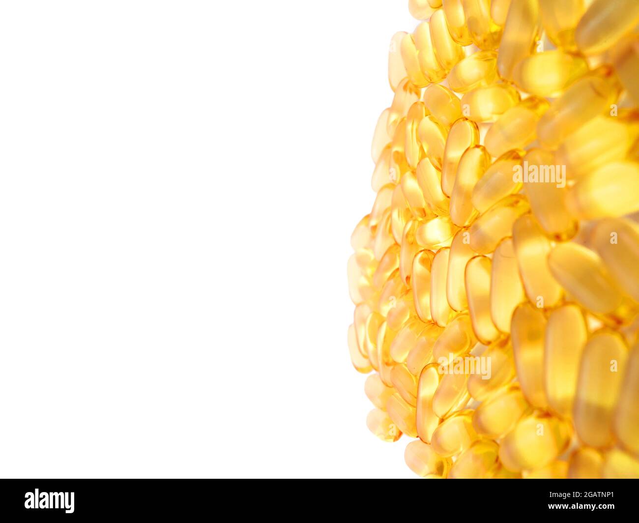 fish oil omega 3 on white background texture Stock Photo - Alamy