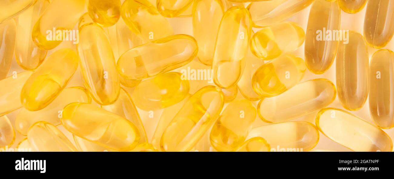 fish oil omega 3 panorama texture Stock Photo - Alamy