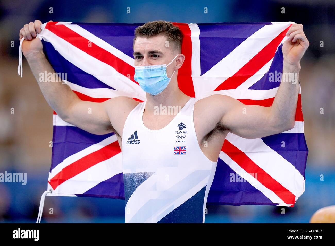 Great Britain's Max Whitlock celebrates after winning the gold medal in ...