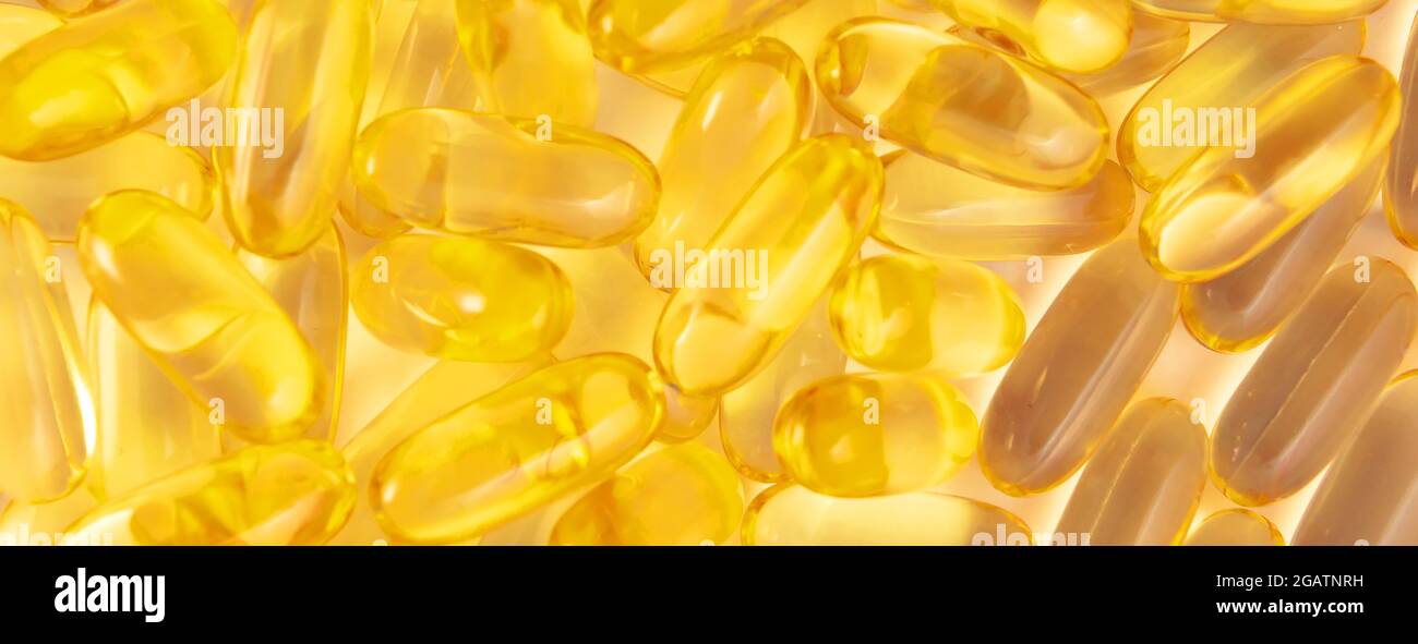 fish oil omega 3 panorama texture Stock Photo - Alamy