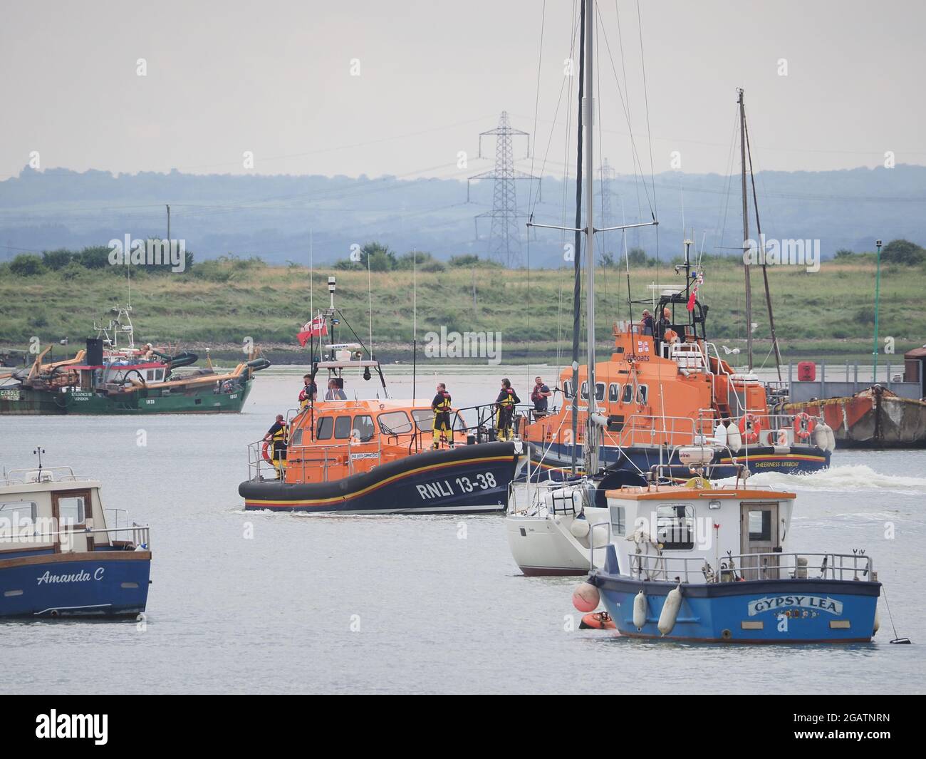 Queenborough, Kent, UK. 1st August, 2021. The old Trent class Sheerness ...