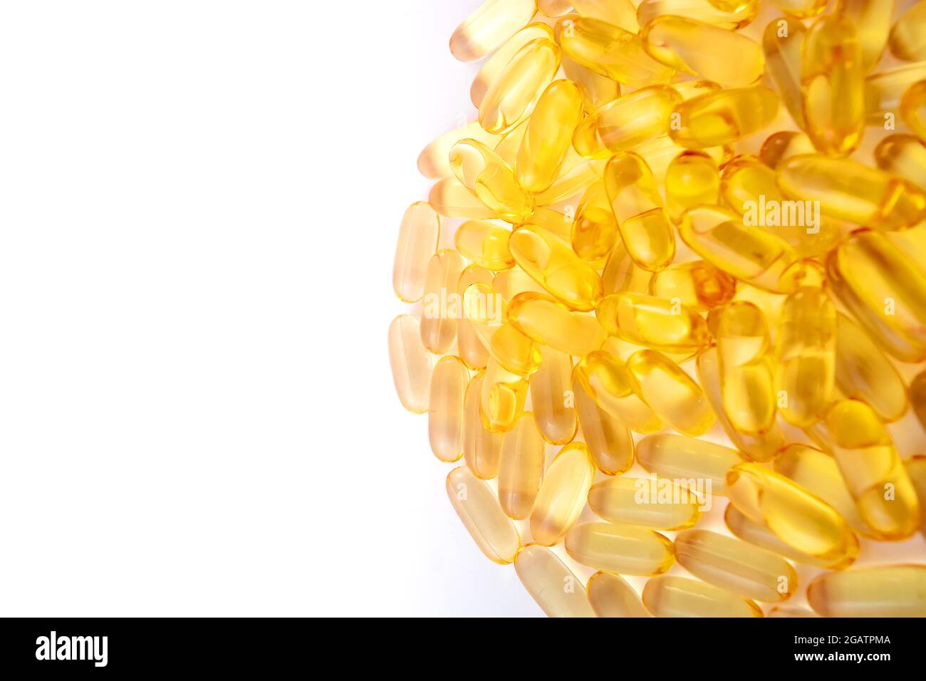 fish oil omega 3 on white background texture Stock Photo - Alamy