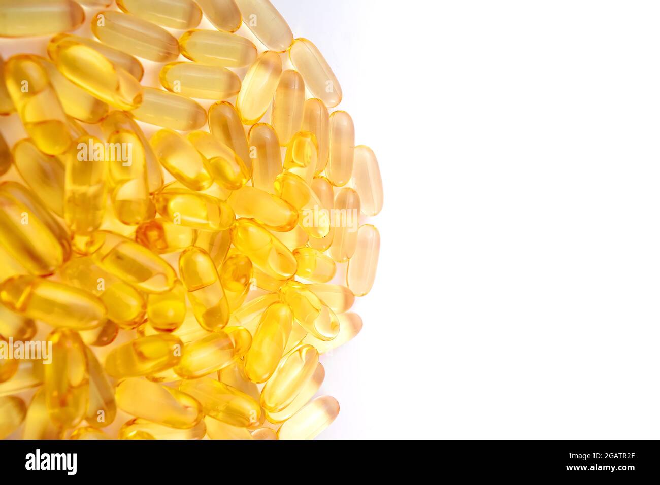 fish oil omega 3 on white background texture Stock Photo - Alamy