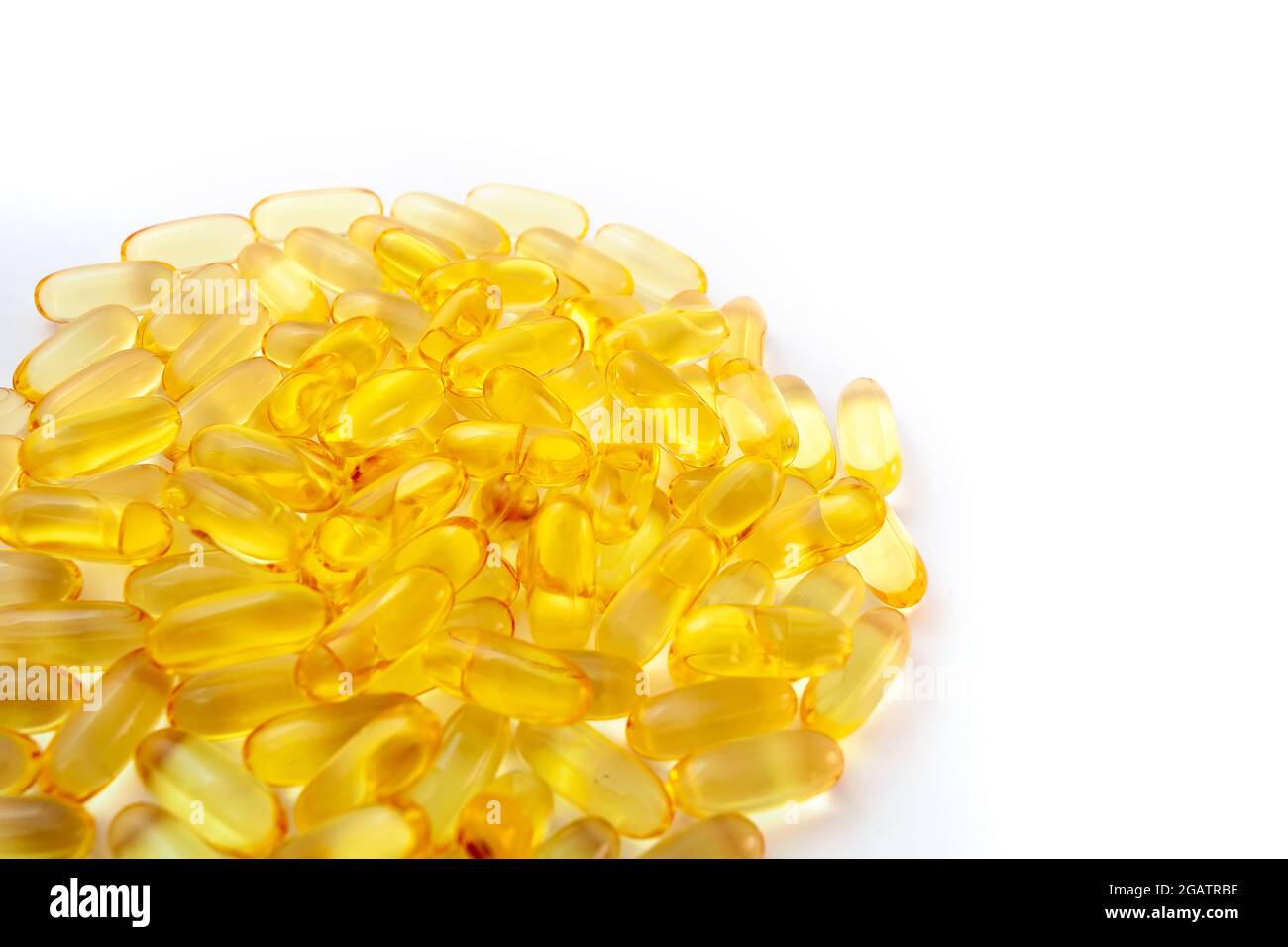 fish oil omega 3 on white background texture Stock Photo - Alamy