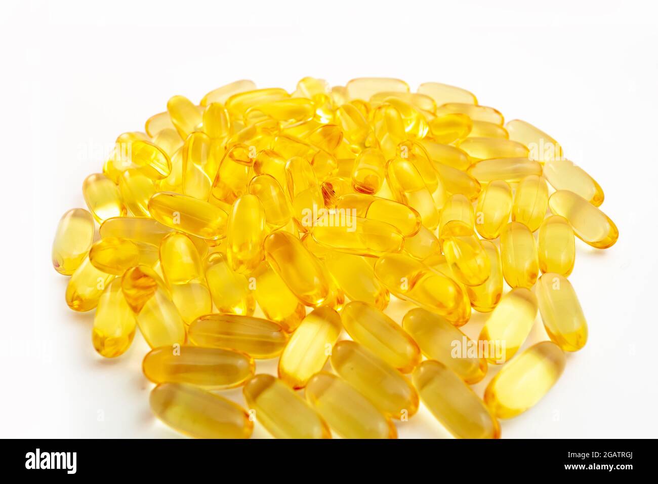 fish oil omega 3 on white background texture Stock Photo - Alamy