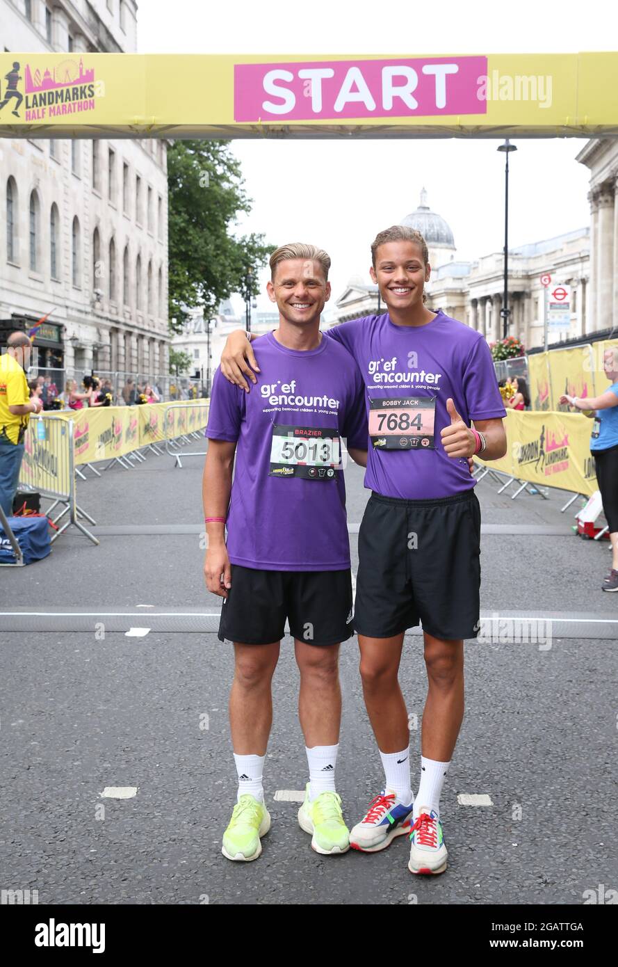 EDITORIAL USE ONLY Jeff (left) and Bobby Brazier take part in the ...