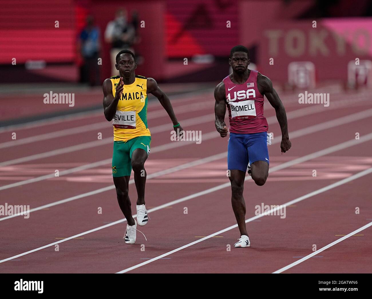 August 1, 2021: Trayvon Bromell during 100 meter for men at the Tokyo ...