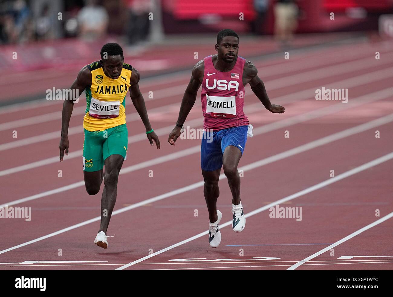 August 1, 2021: Trayvon Bromell during 100 meter for men at the Tokyo ...