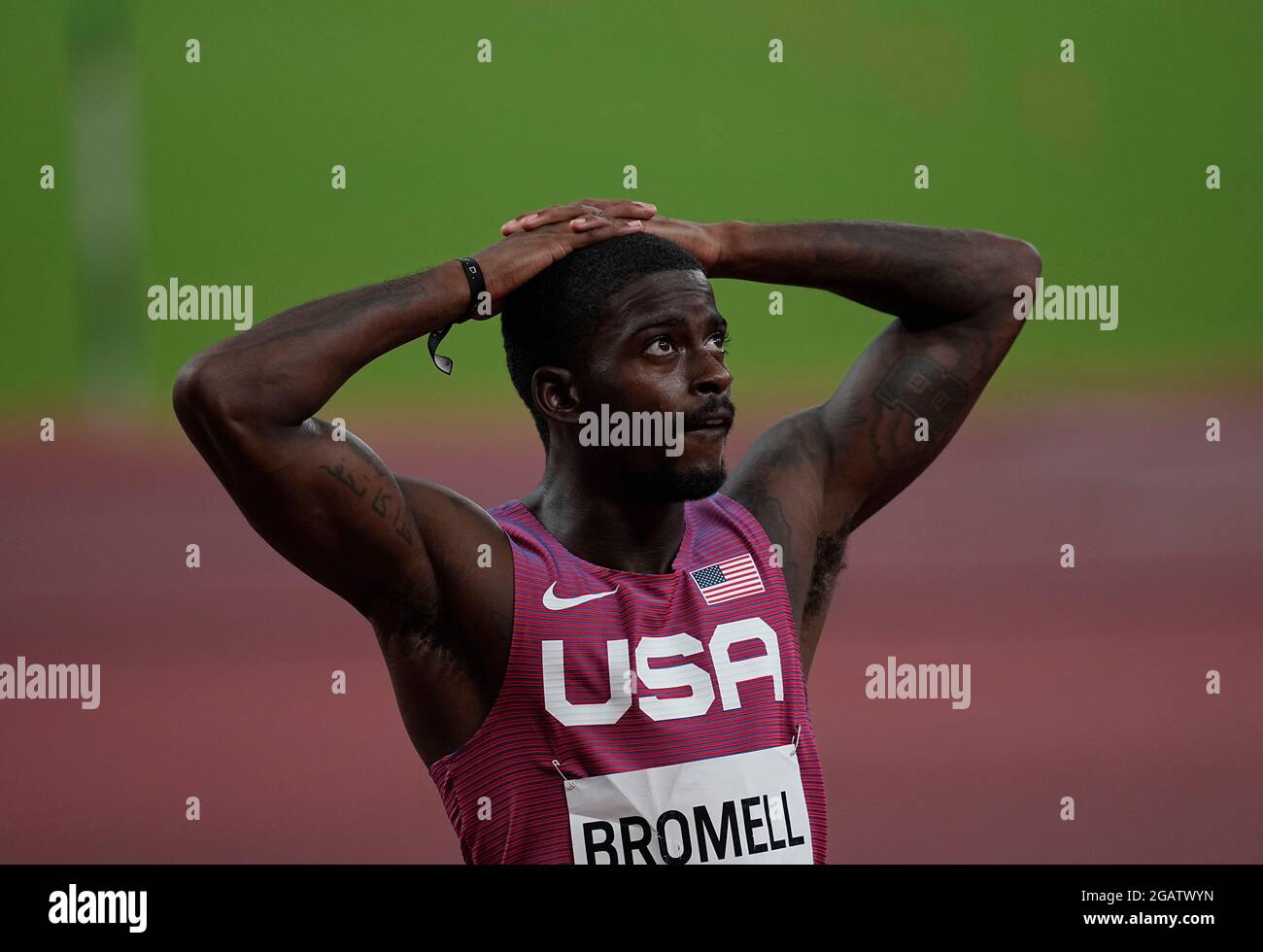 August 1, 2021: Trayvon Bromell during 100 meter for men at the Tokyo ...