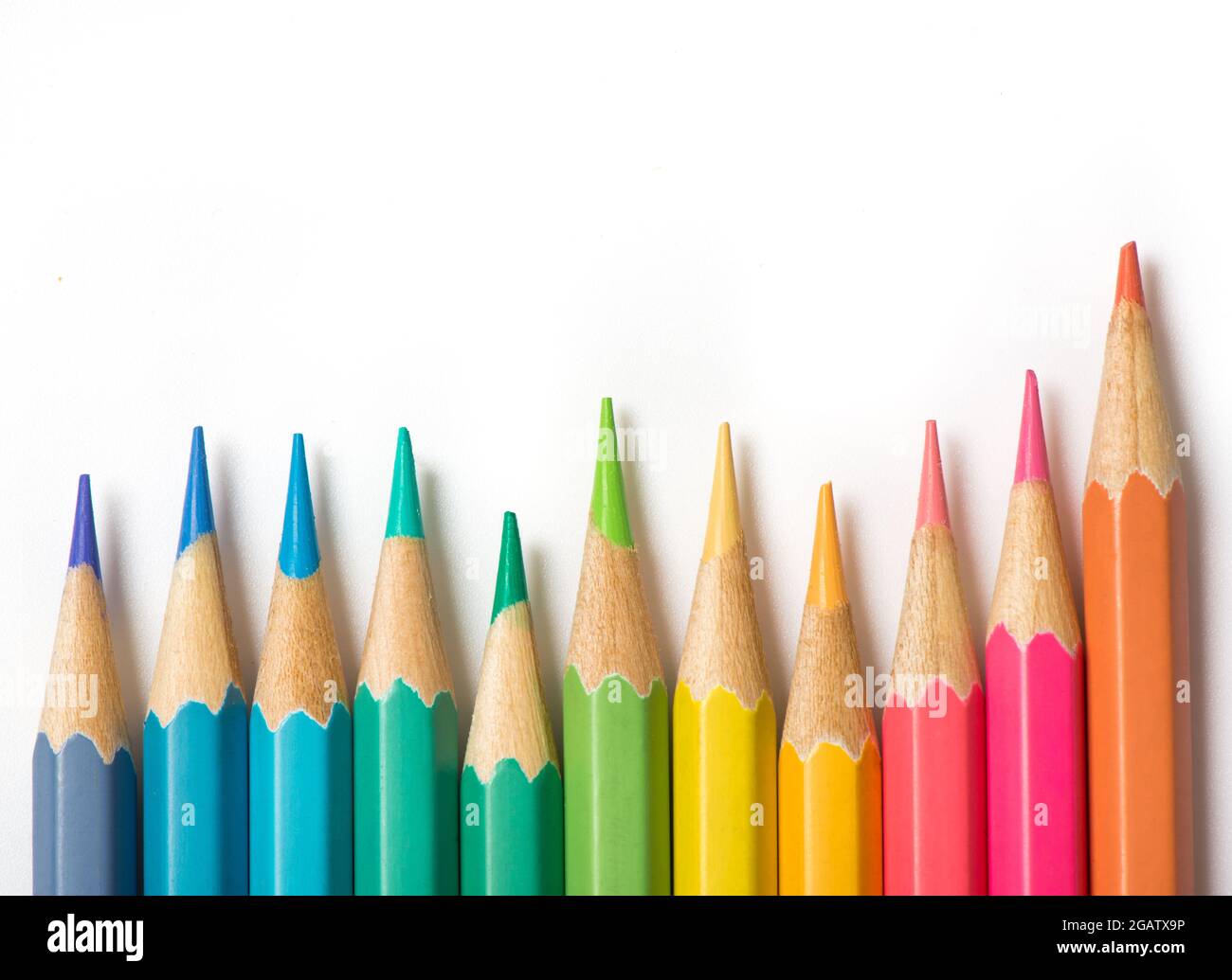 Color pencils isolated on white background Stock Photo - Alamy
