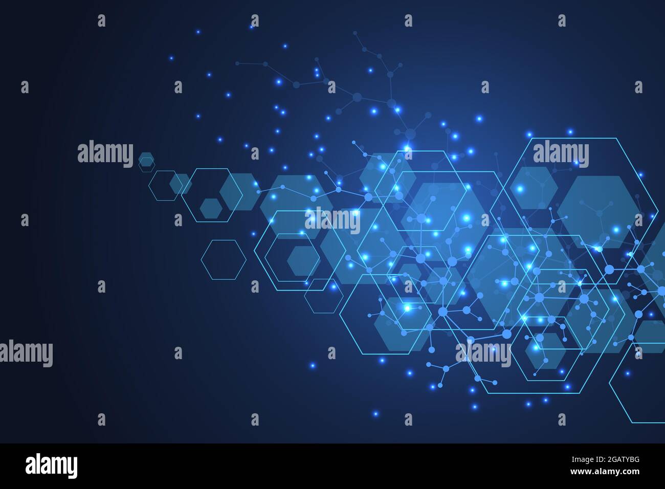 Abstract medical background DNA research, molecule, genetics, genome ...