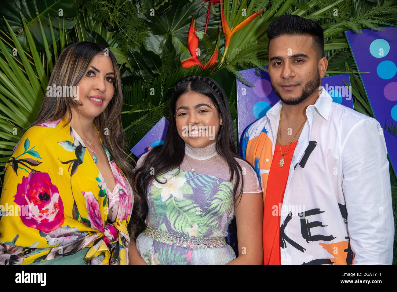 Ydamys Simo, actress Ynairaly Simo and Joseph Simo attend the "VIVO ...