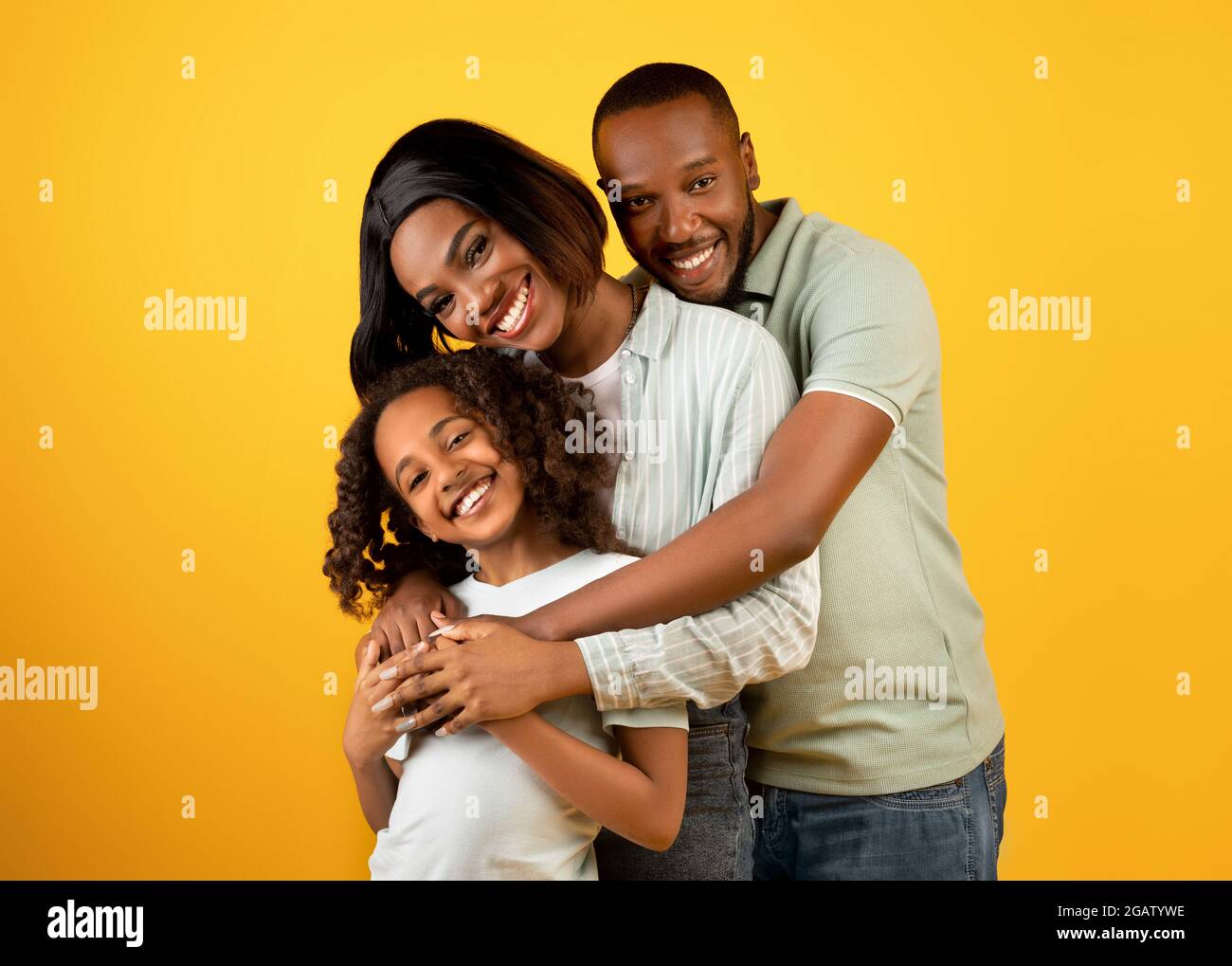Cute African American Family