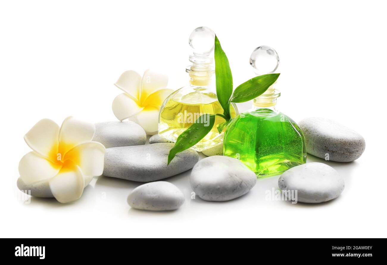 Spa set isolated on white background Stock Photo - Alamy