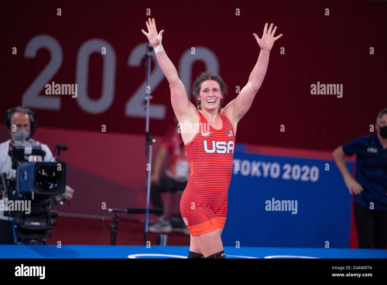GRAY Adeline Maria (USA) Wrestling women's freestyle 76 kg semifinal ...