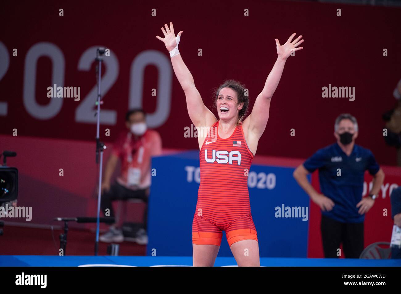GRAY Adeline Maria (USA) Wrestling women's freestyle 76 kg semifinal ...